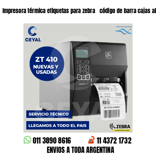Impresora térmica etiquetas para zebra código de barra cajas alimentos ...