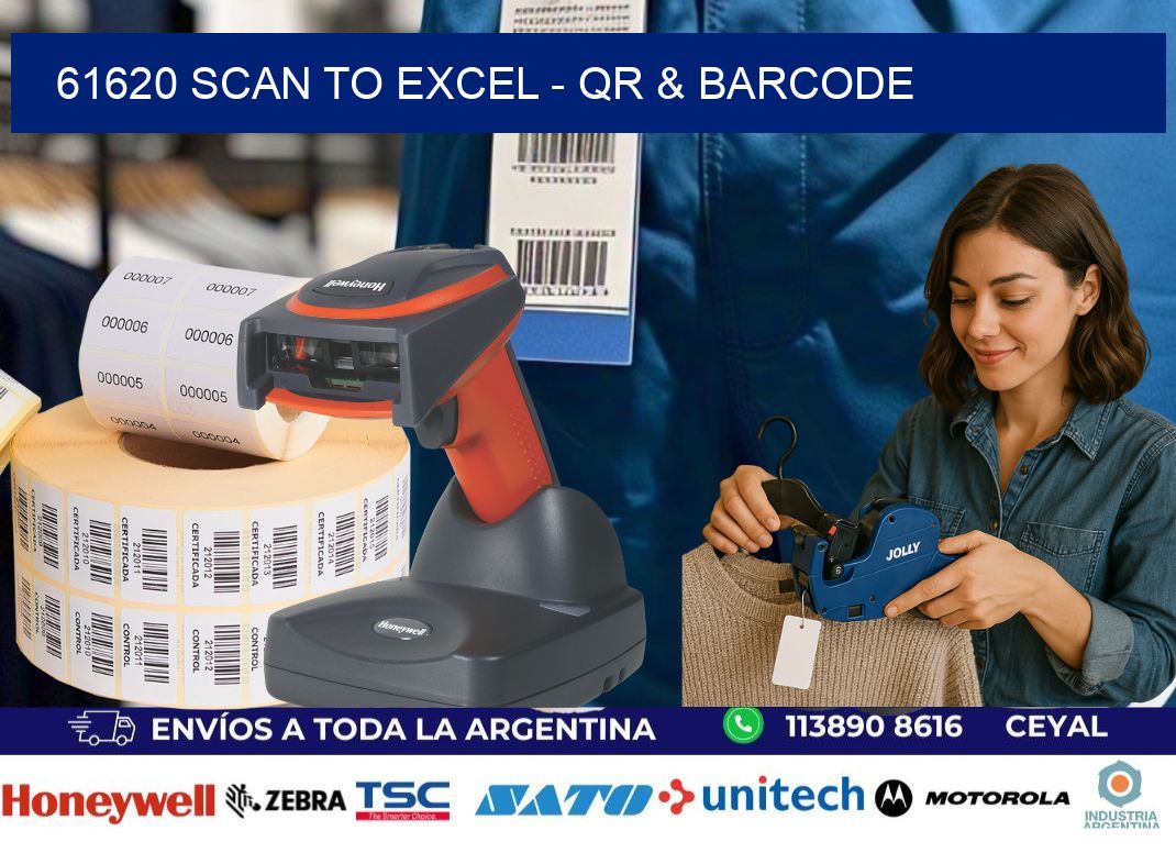 61620 Scan to Excel – QR & Barcode | Ribbon Zebra